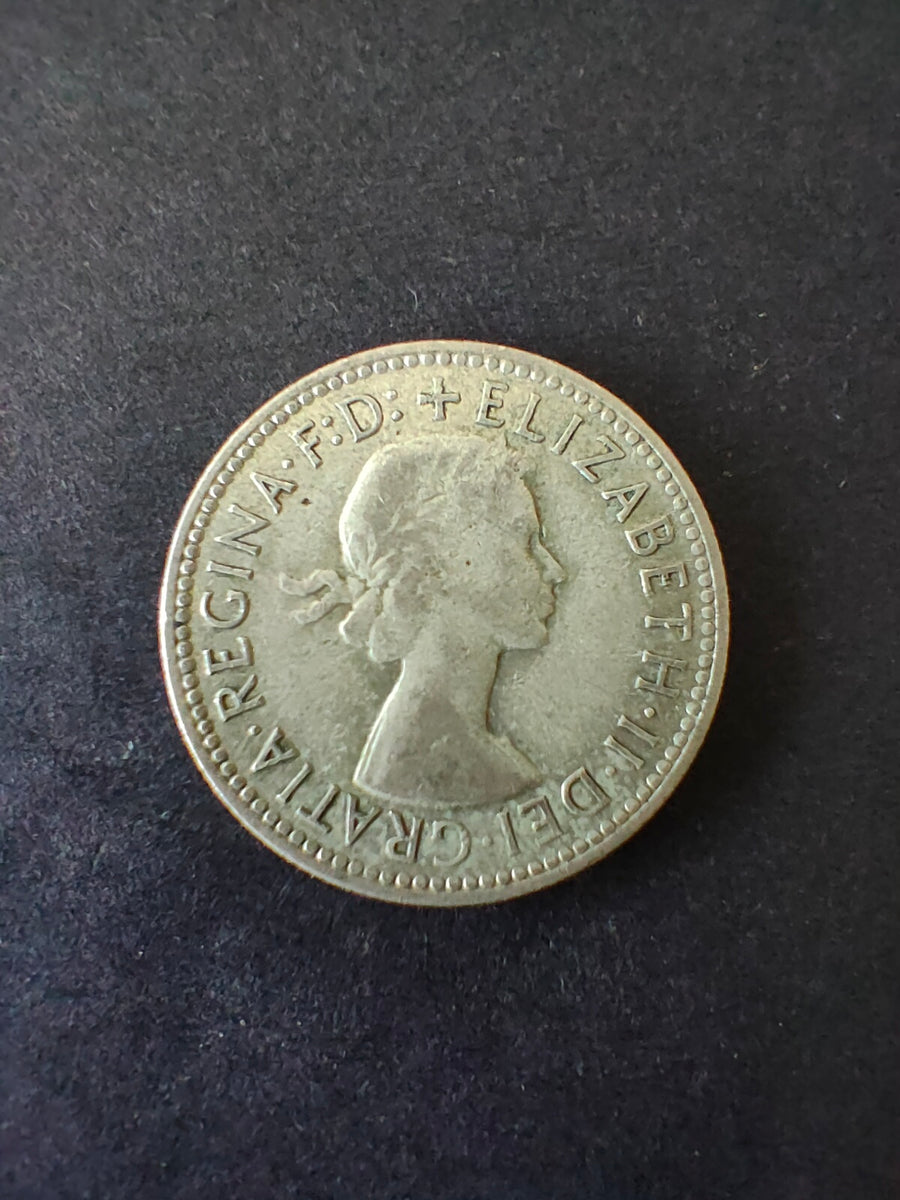 Australia 1955 1/- One Shilling silver coin Fine Condition – Shields Stamps & Coins