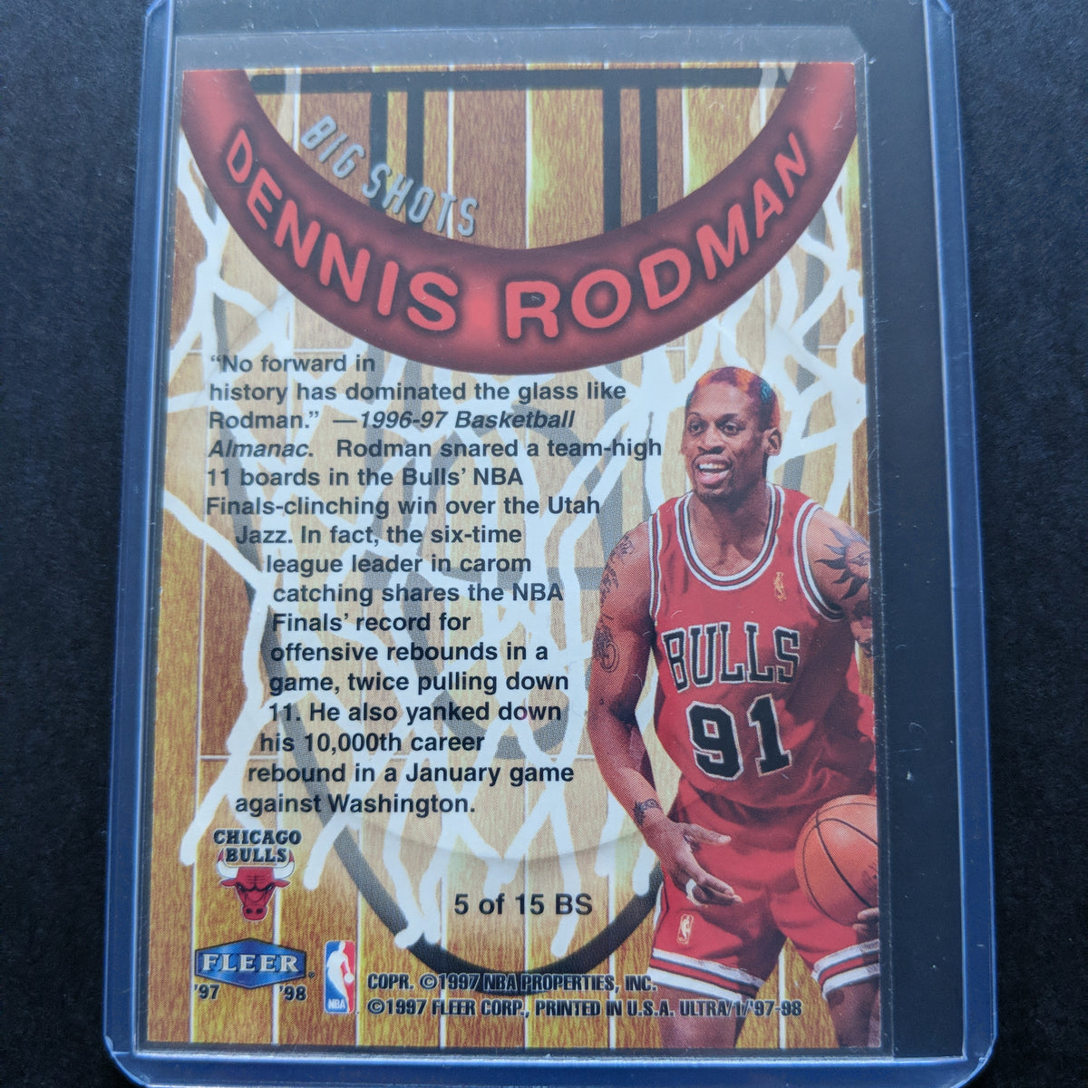 1997-98 Fleer Ultra Big shots Dennis Rodman – Shields Stamps & Coins