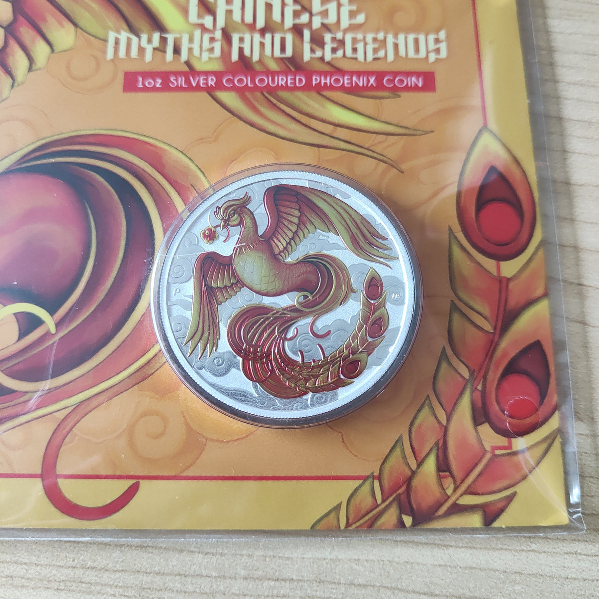 2022 Perth Mint Chinese Myths and Legends Phoenix $1 1oz Silver Red an ...