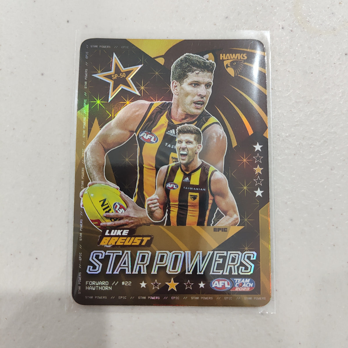 2023 Teamcoach Star Powers Luke Breust Hawthorn SP-50 – Shields Stamps ...