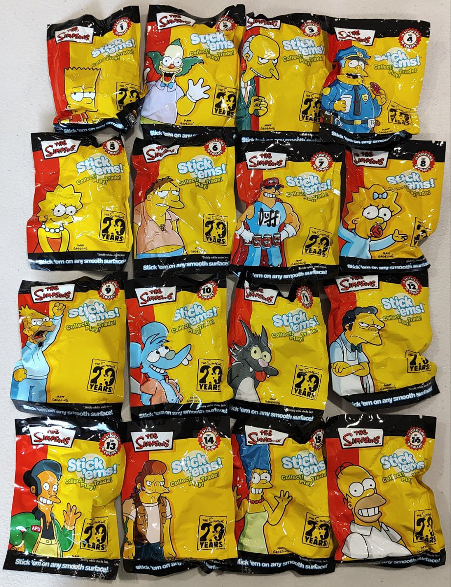 2009 The Simpsons Stick Ems Complete Set of Figures Sealed In Original ...