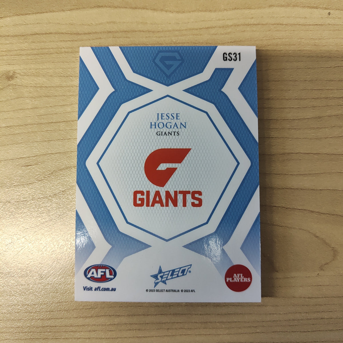 2023 AFL Select Gem Sapphire Card Jesse Hogan GWS Giants JUMPER NUMBER ...