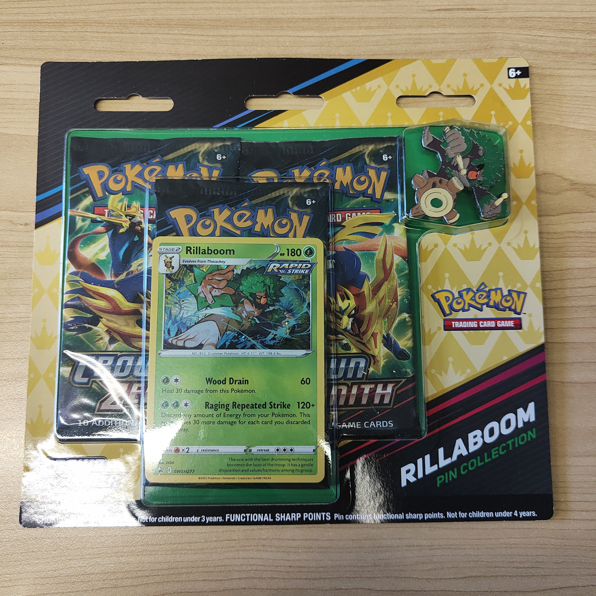 Pokemon TCG Crown Zenith Pin Collection Rillaboom – Shields Stamps & Coins