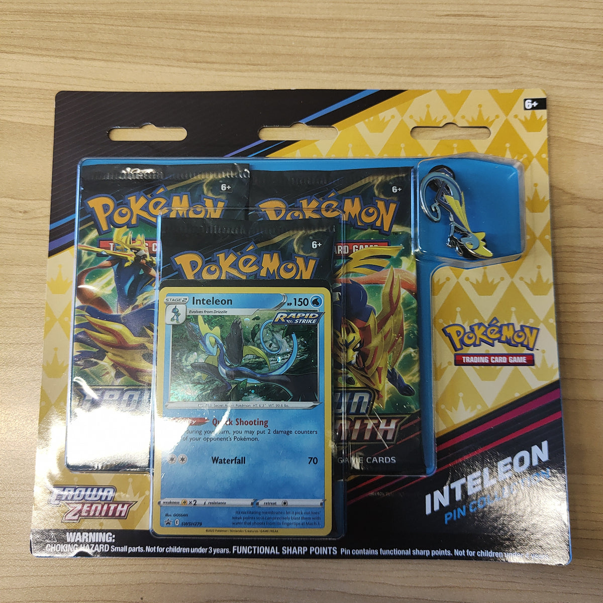 Pokemon TCG Crown Zenith Pin Collection Inteleon – Shields Stamps & Coins