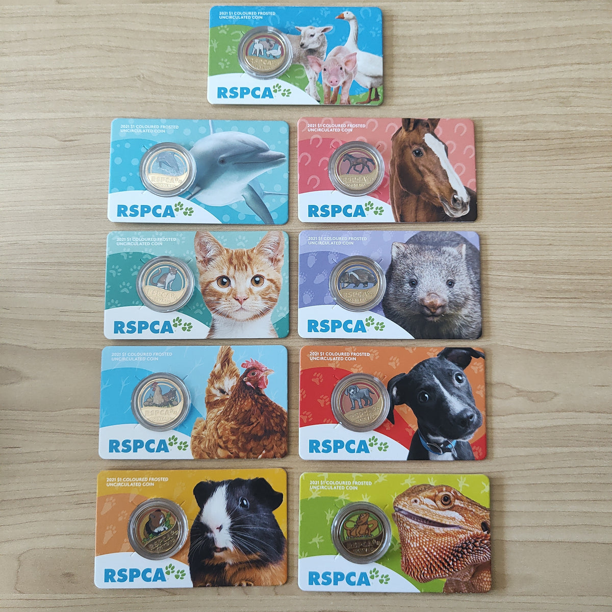 2021 RAM 150th Anniversary of the RSPCA Coloured Uncirculated Coin Set ...