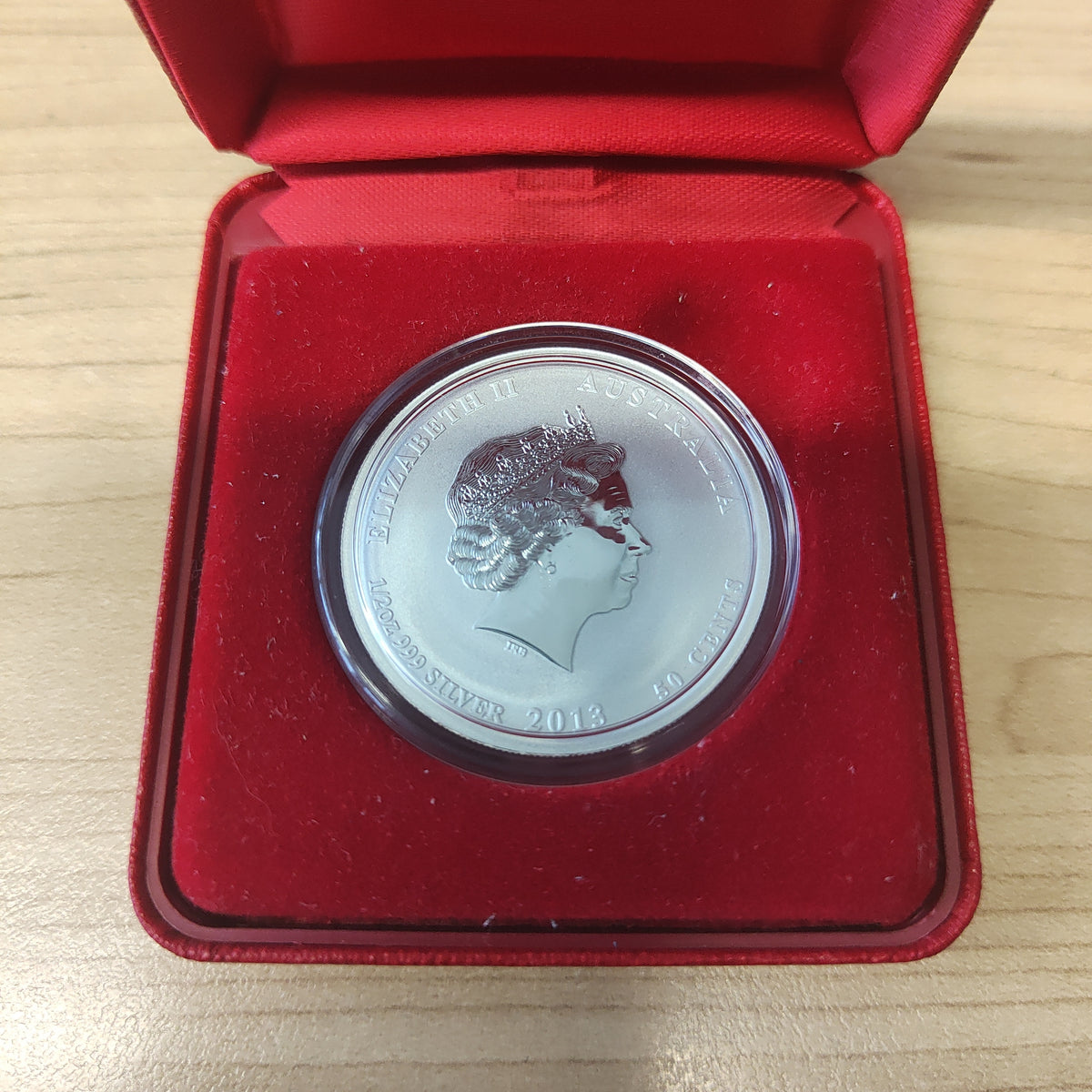 2013 Perth Mint Lunar New Year of the Snake .999 1/2oz Silver Coloured ...