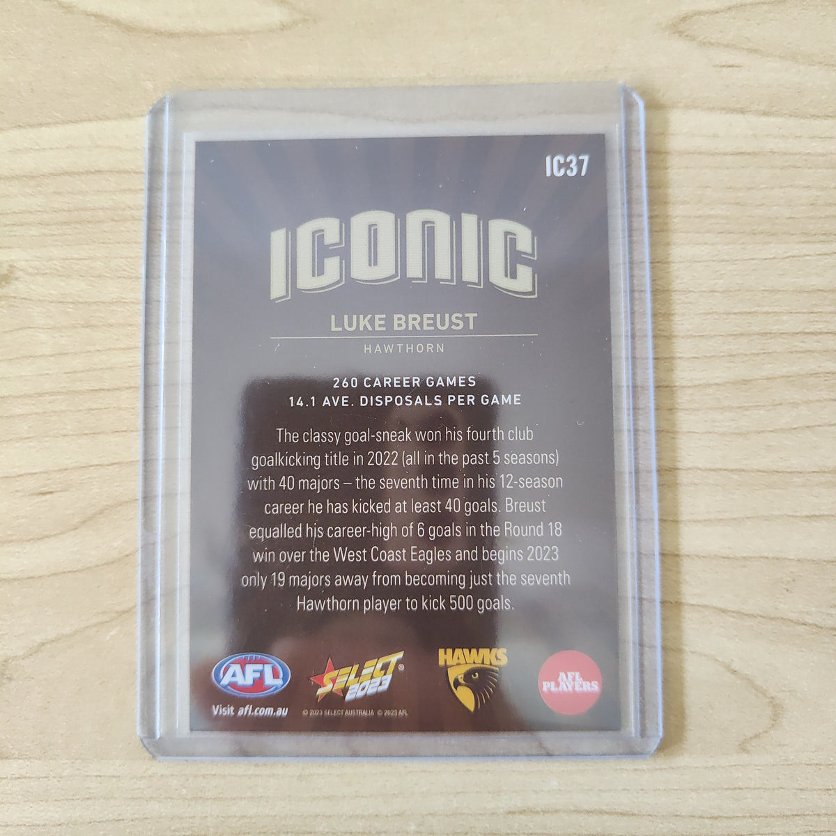 2023 Select AFL Footy Stars Iconic Luke Breust Hawthorn 18/70 – Shields ...