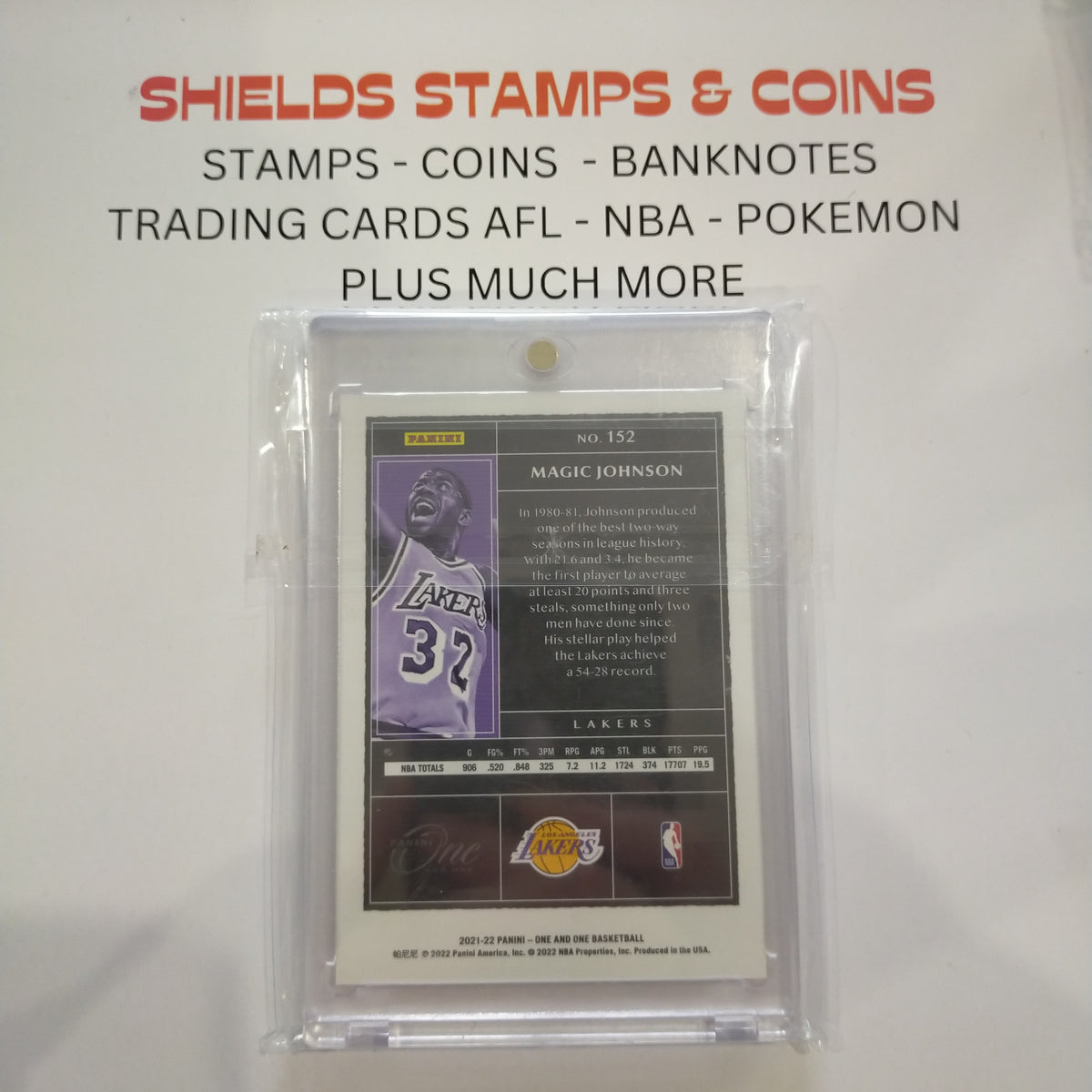 2022 Panini One and One Magic Johnson 28/99 NBA Basketball Card ...