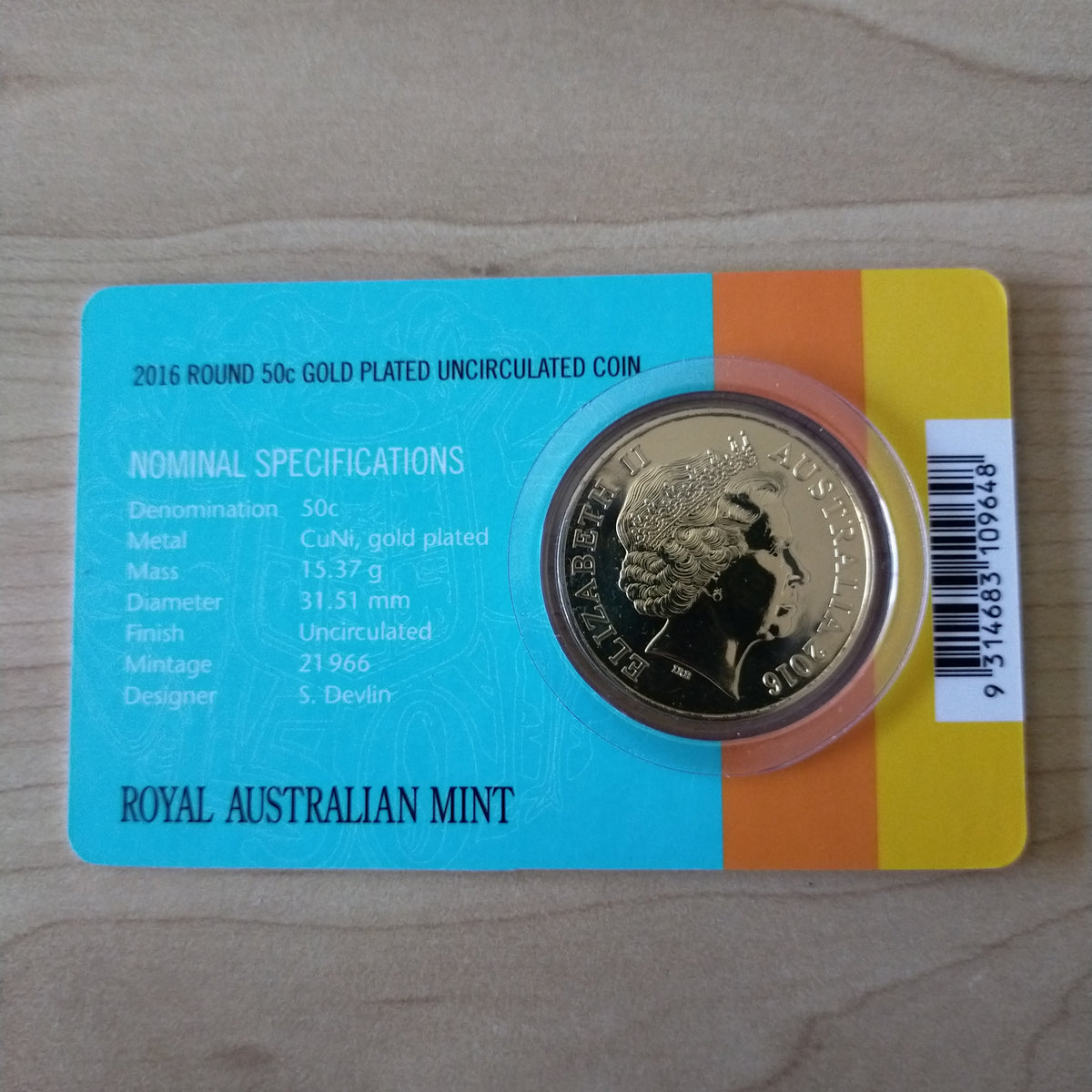 2016 RAM 50th Anniversary of Decimal Currency Special Release Gold Pla ...