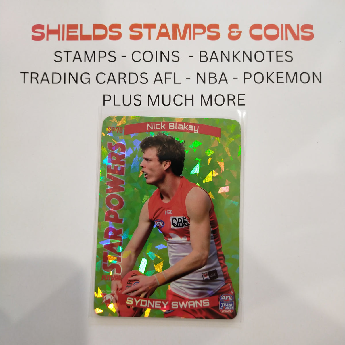 2021 AFL Teamcoach Green Star Powers Nick Blakey Sydney SP-78 – Shields ...