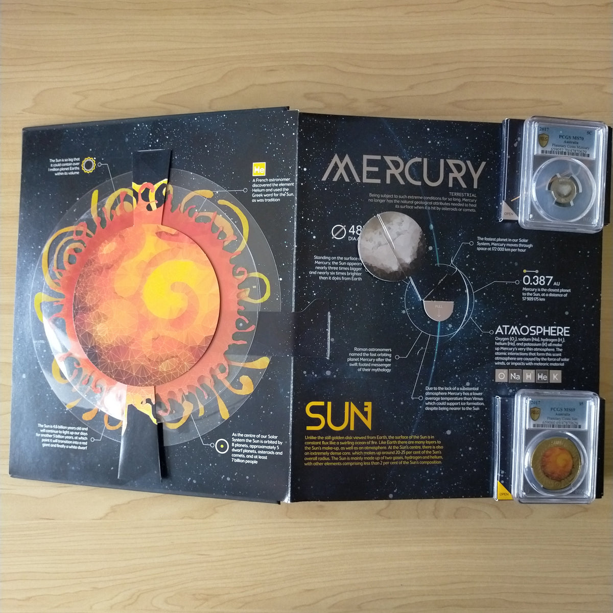 2017 Royal Australian Mint Planetary Coins 10 Coloured Coin Set PCGS G ...