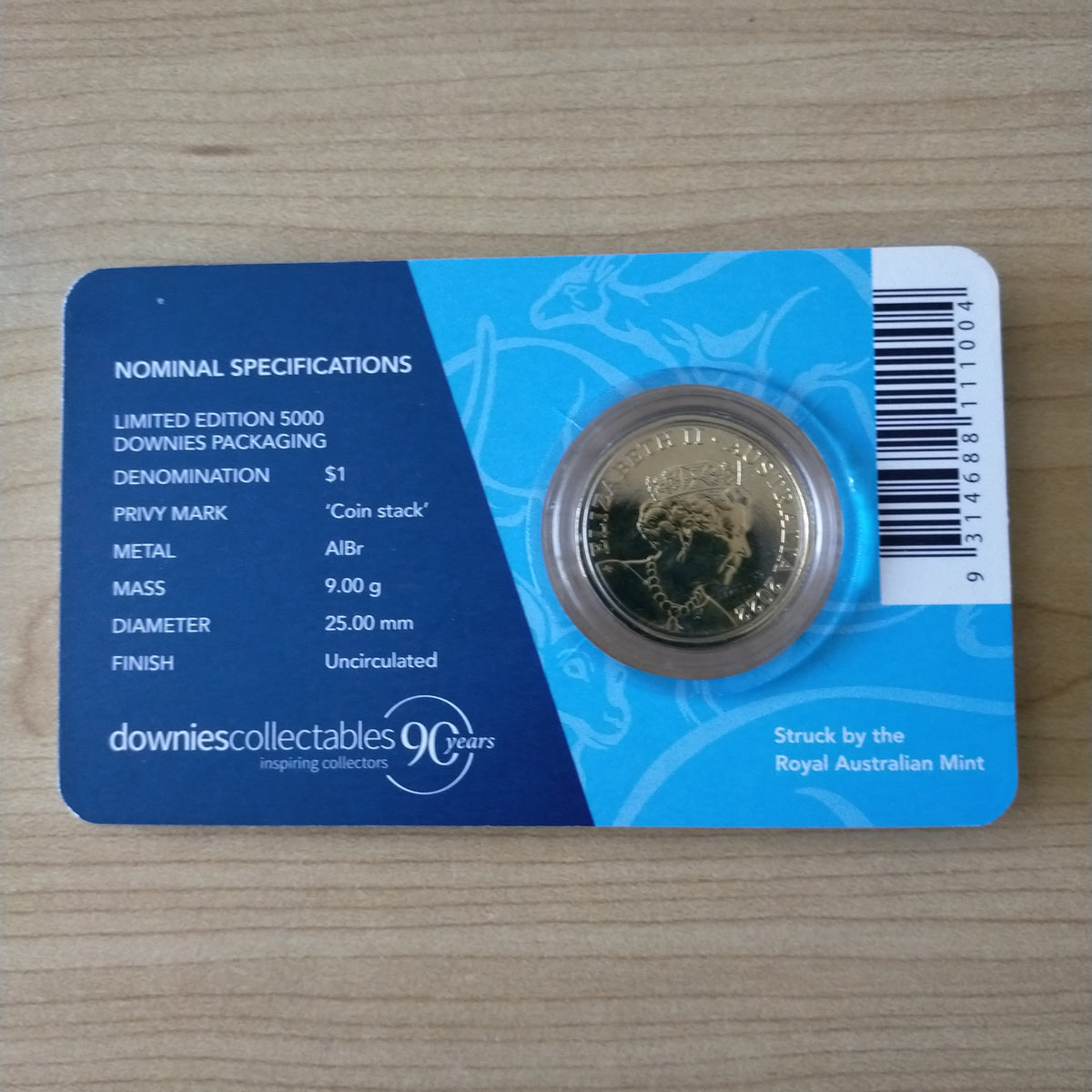 Australia 2020 $1 Mob of Roos 90 Years of Downies Collectables Privy M ...