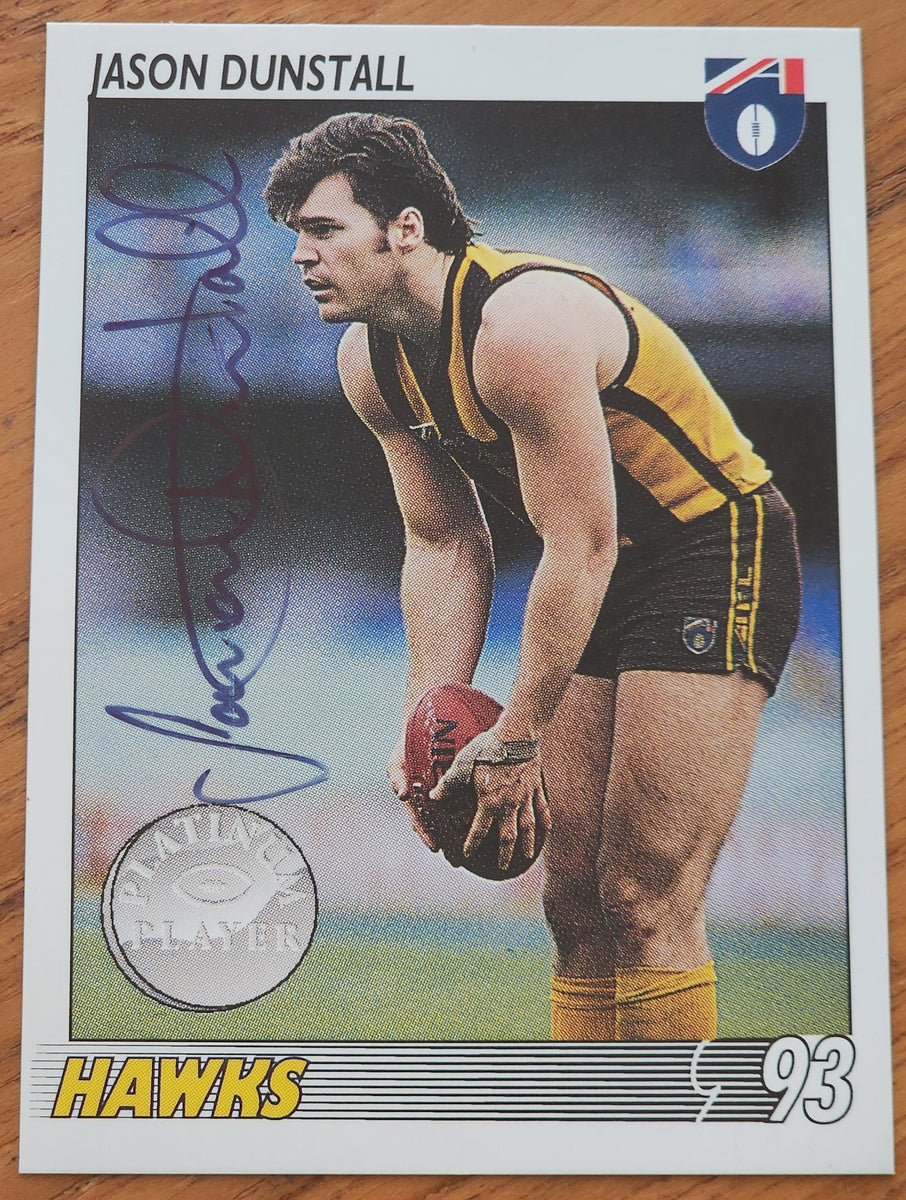 1993 AFL Select Platinum Player Signature Jason Dunstall Hawthorn ...