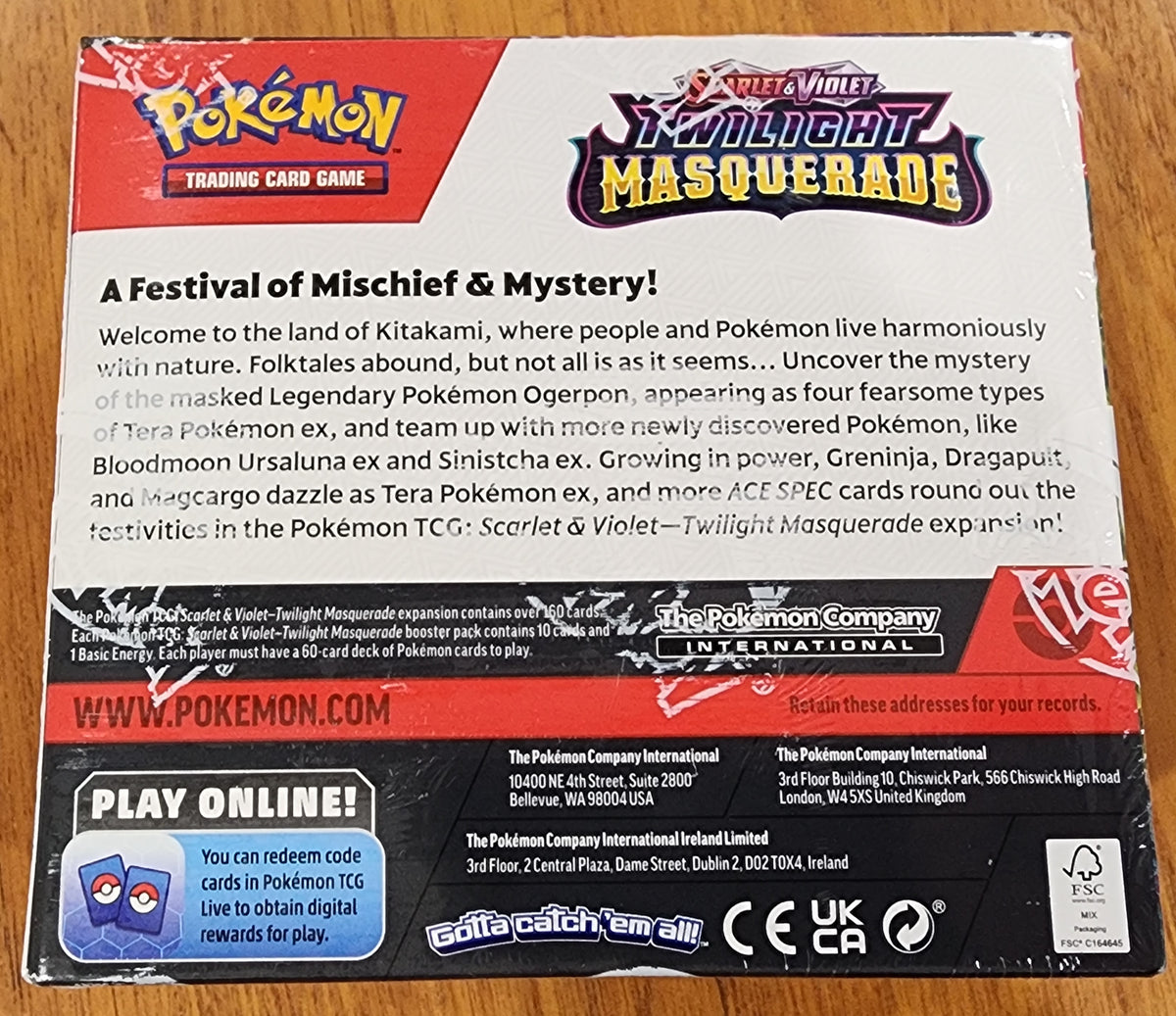 Pokemon TCG Scarlet and Violet Twilight Masquerade Booster box ...