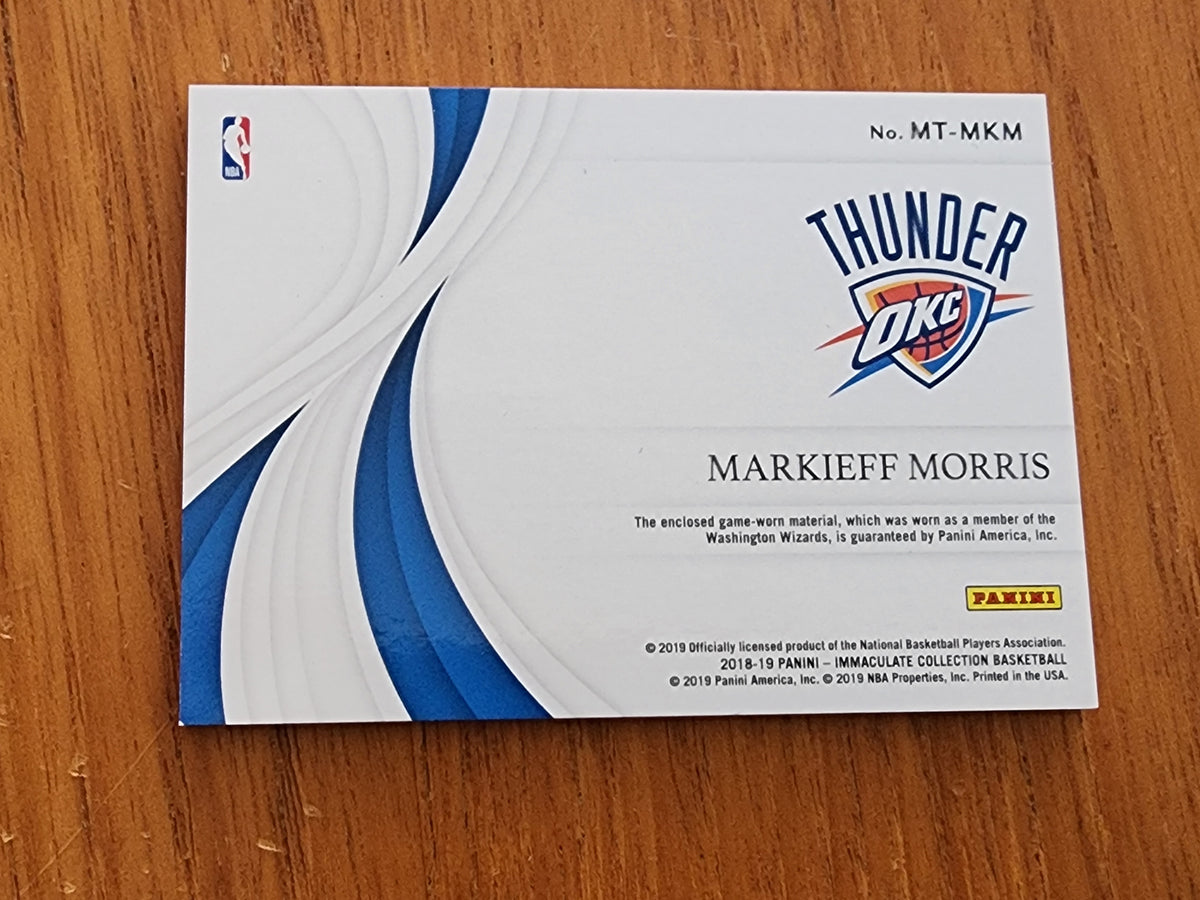 2018-19 Panini NBA Immaculate Collection Markieff Morris Thunder OKC g ...