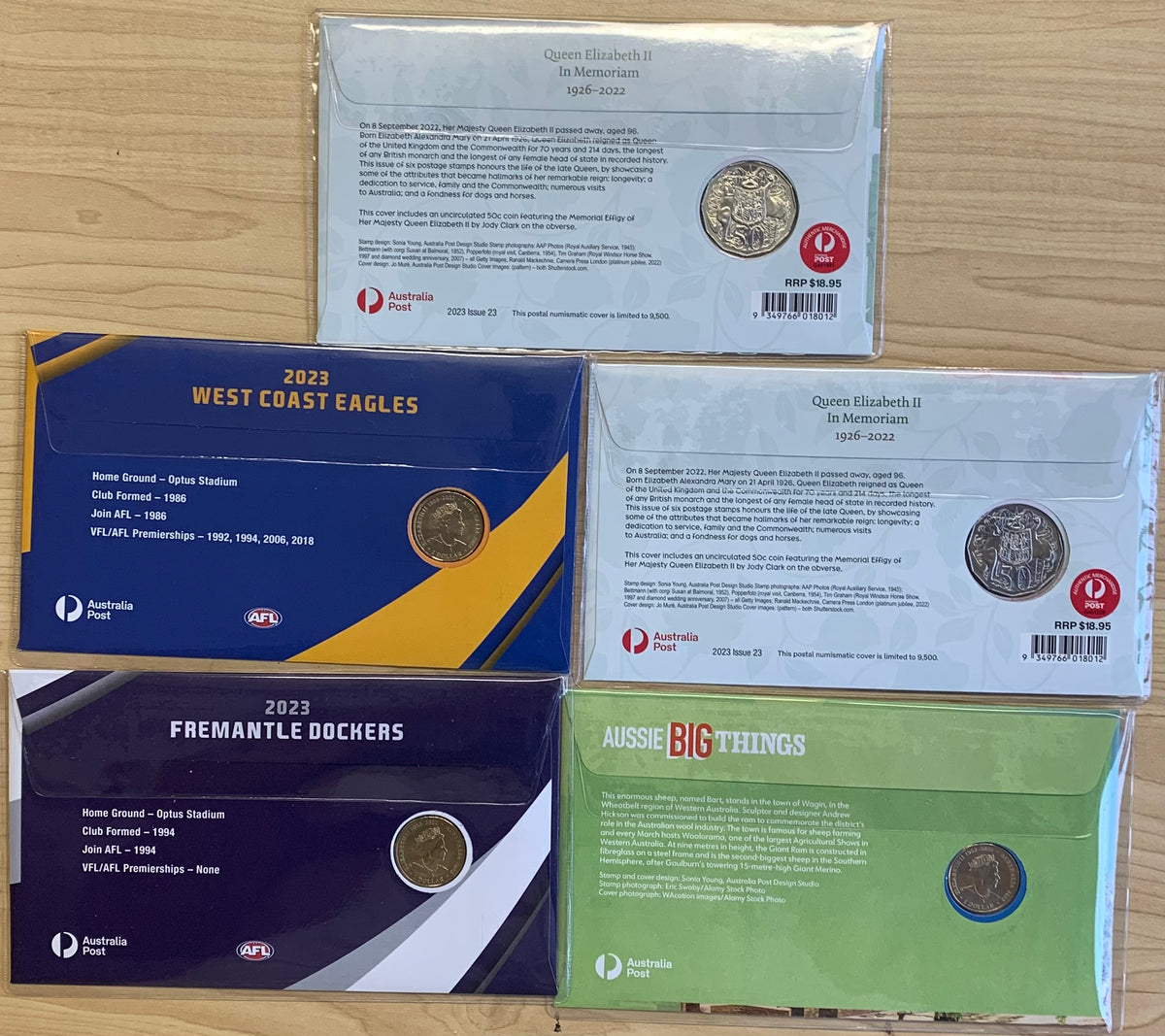 2023 Perth Stamp National Stamp Exhibition limited edition set of 5 PN ...