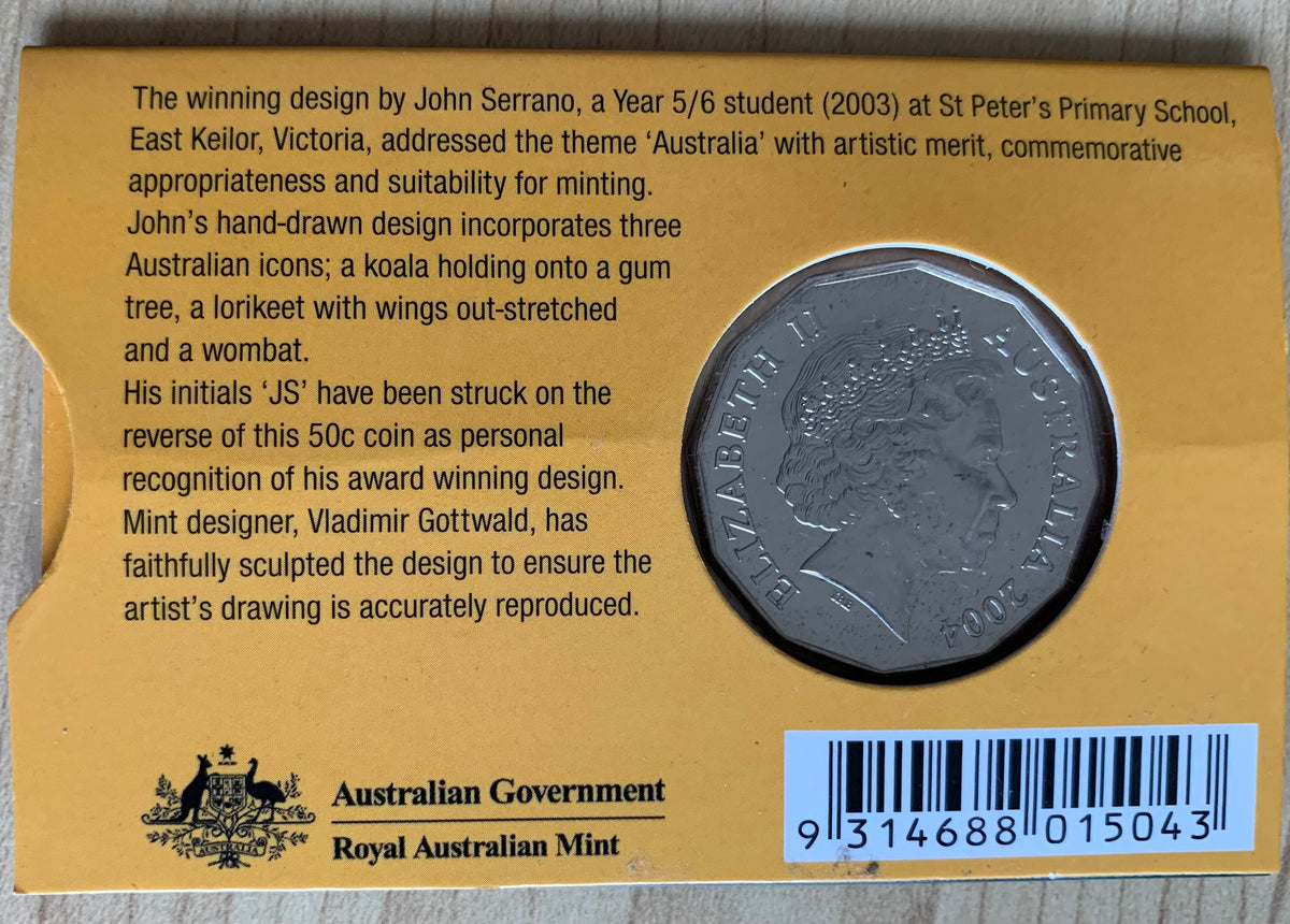 Australia 2004 50c Uncirculated Coin Primary School Student – Shields ...