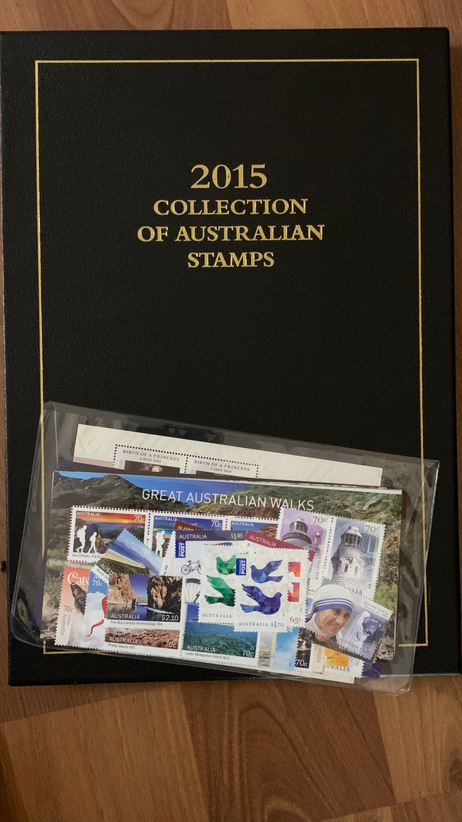 Australia Post 2015 Year Album. Executive Leather – Shields Stamps & Coins