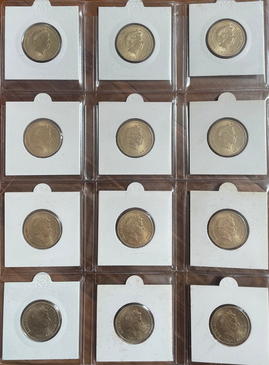 2016 Aussie Alphabet Coloured $1 coin Collection of 26 A to Z coins ...