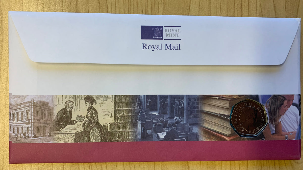 GB Great Britain 2000 50p Public Libraries Coin PNC – Shields Stamps ...