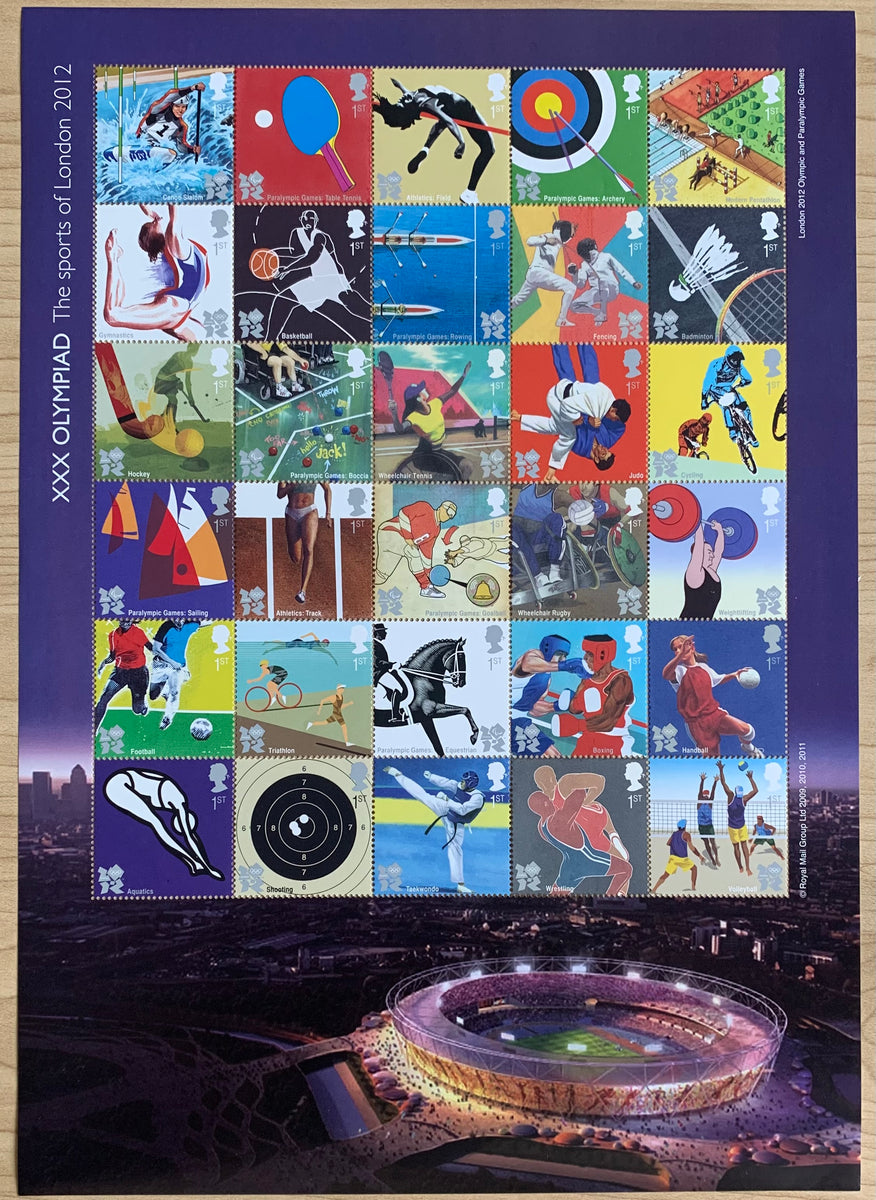 Great Britain 2011 2012 Olympics Composite Sheet of the XXX OLYMPIAD S ...