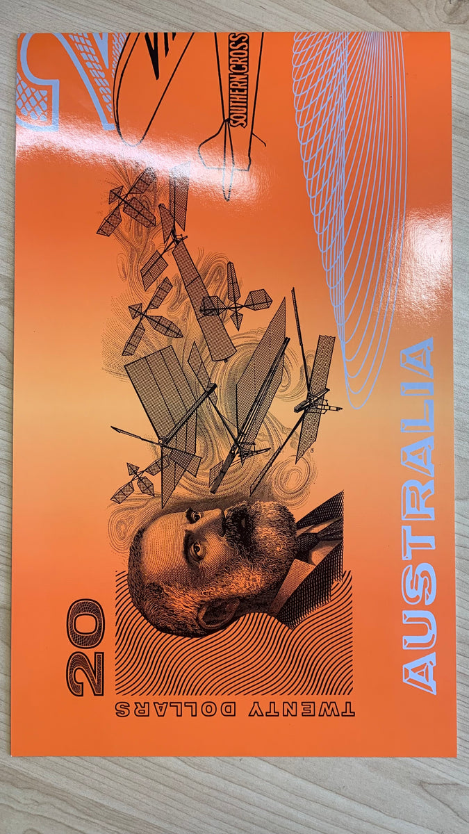 1993 $20 Paper Uncut Vertical Pair Banknotes Red Serial Number In Fold ...