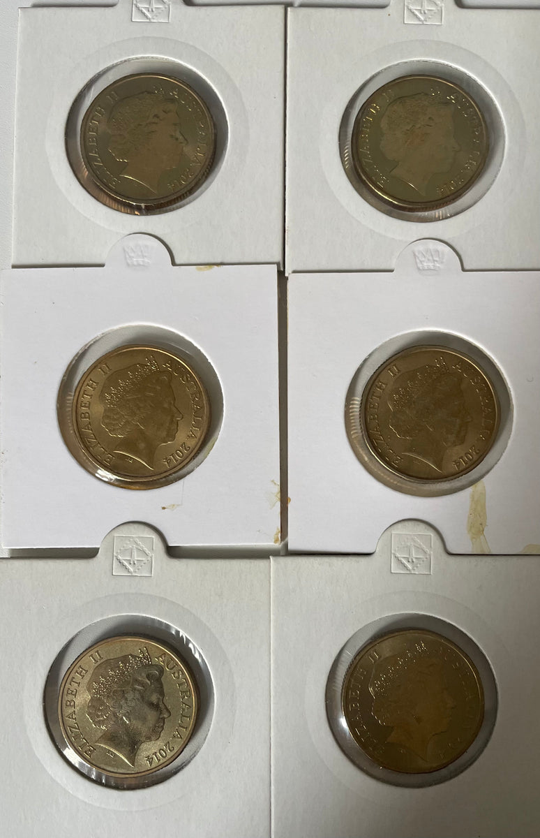 Australia 2014 Royal Australian Mint $1 Coloured Bugs Coin Set of 6 ...