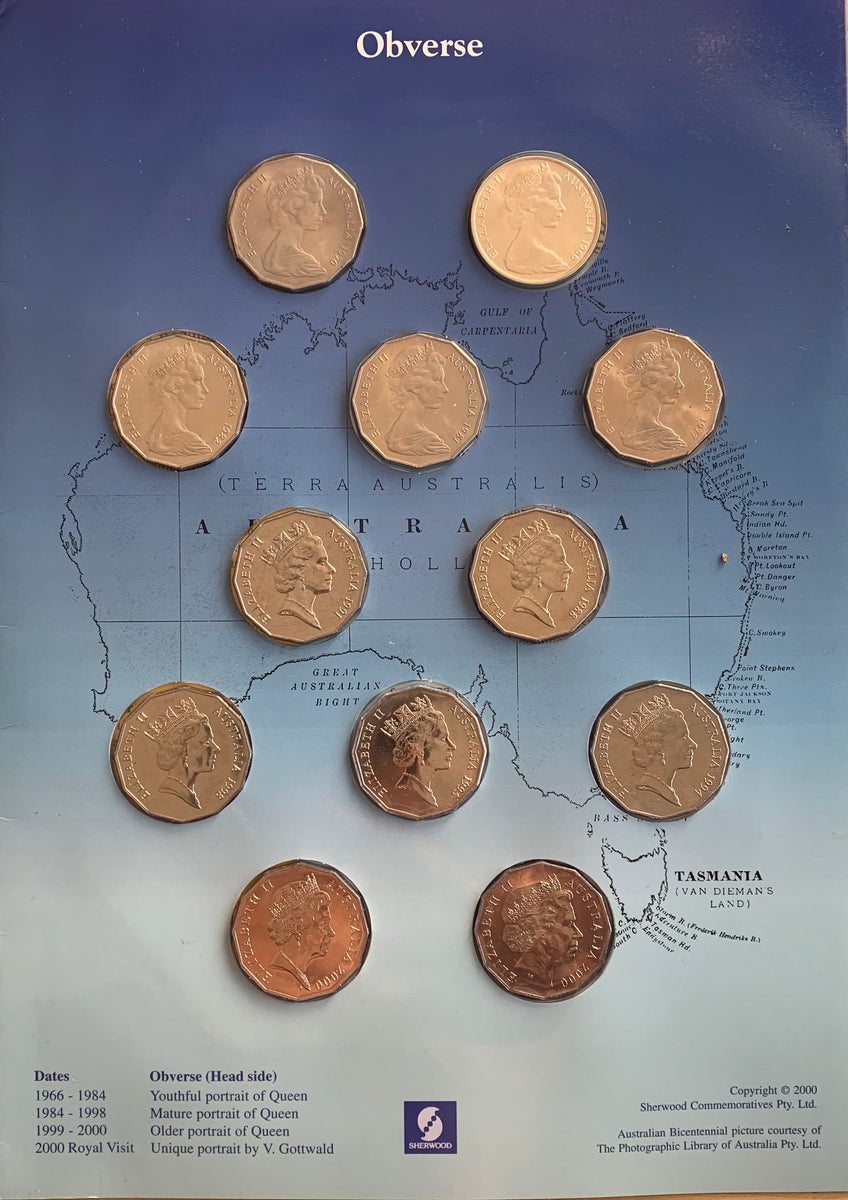 Sherwood 1966 - 2000 Commemorative Fifty Cent Coin Collection In Folde ...