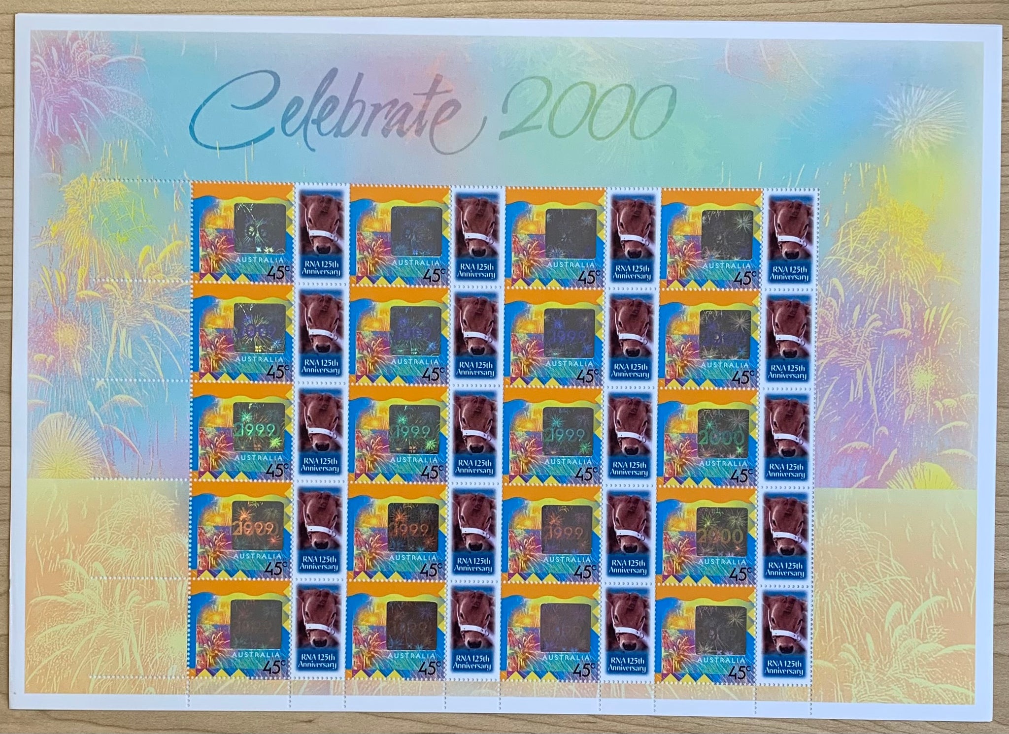Australia 2000 45c RNA 125th Anniversary Celebrate 2000 Holographic St ...