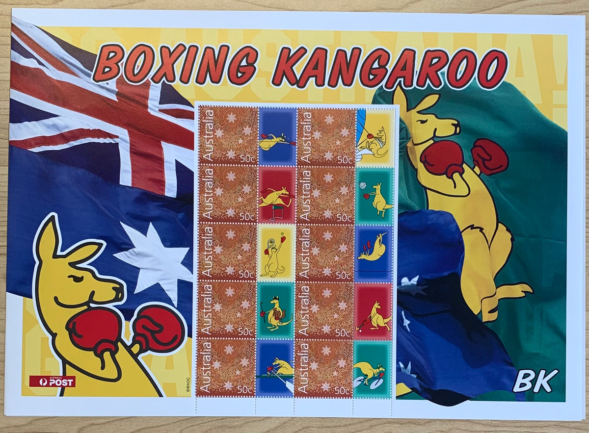 Australia 50c Boxing Kangaroo SES Stamp Sheet. Limited edition ...