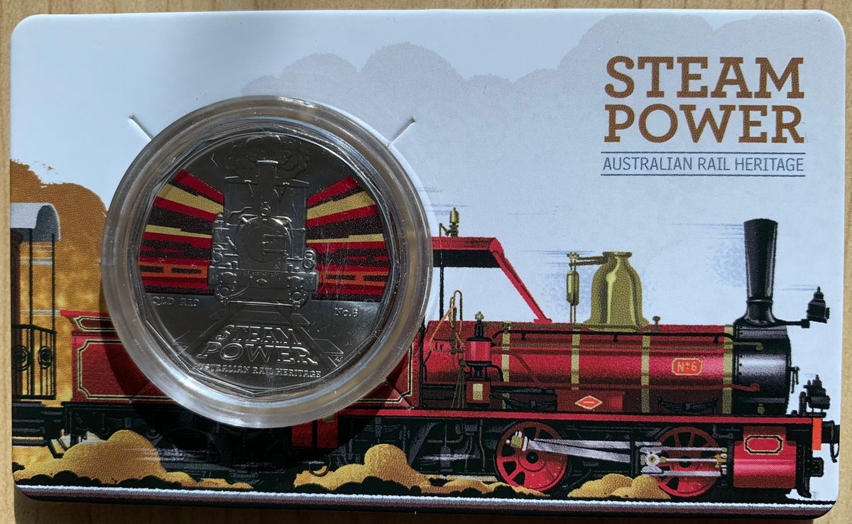 Australia 2022 Queensland Rail Steam Train 50c Coin – Shields Stamps ...