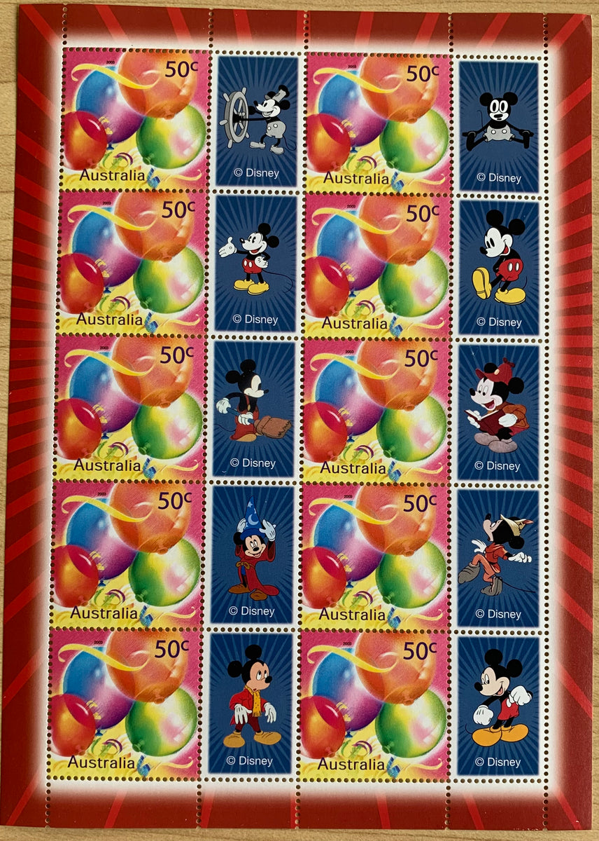 Australia 2004 50c Celebrate Donald Duck - 75 years of fun stamp sheet ...