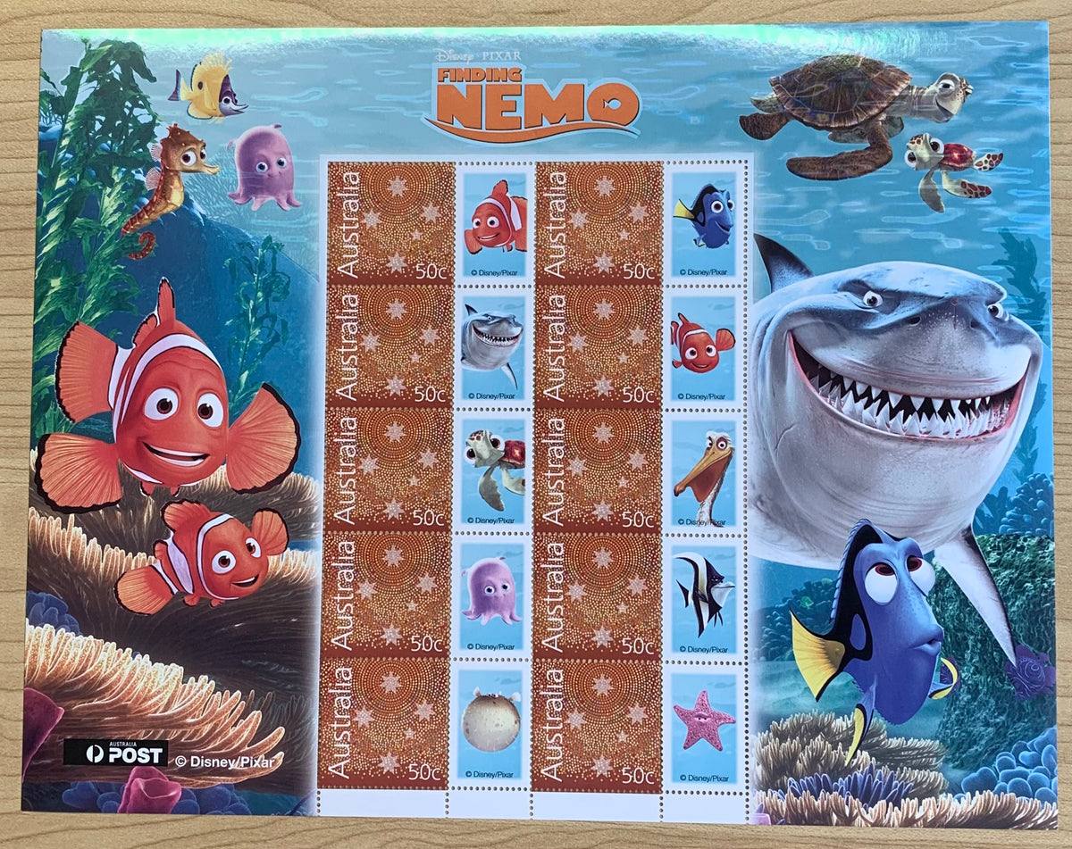 Australia Post Disney / Pixar 50c Nemo Stamp Sheet – Shields Stamps & Coins