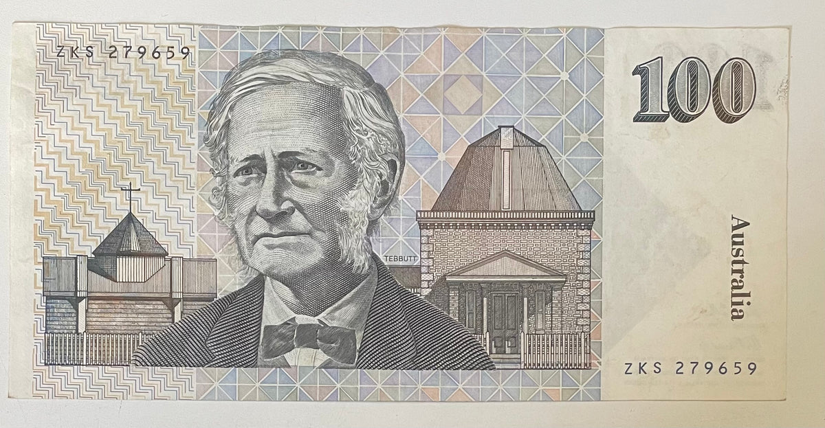 Australia 1992 $100 Mawson Signed Fraser Cole Last Signature circulate ...
