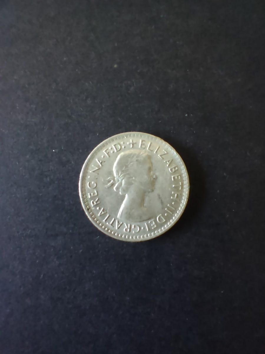 Australia 1956 3d Threepence Silver Coin Fine Condition – Shields ...