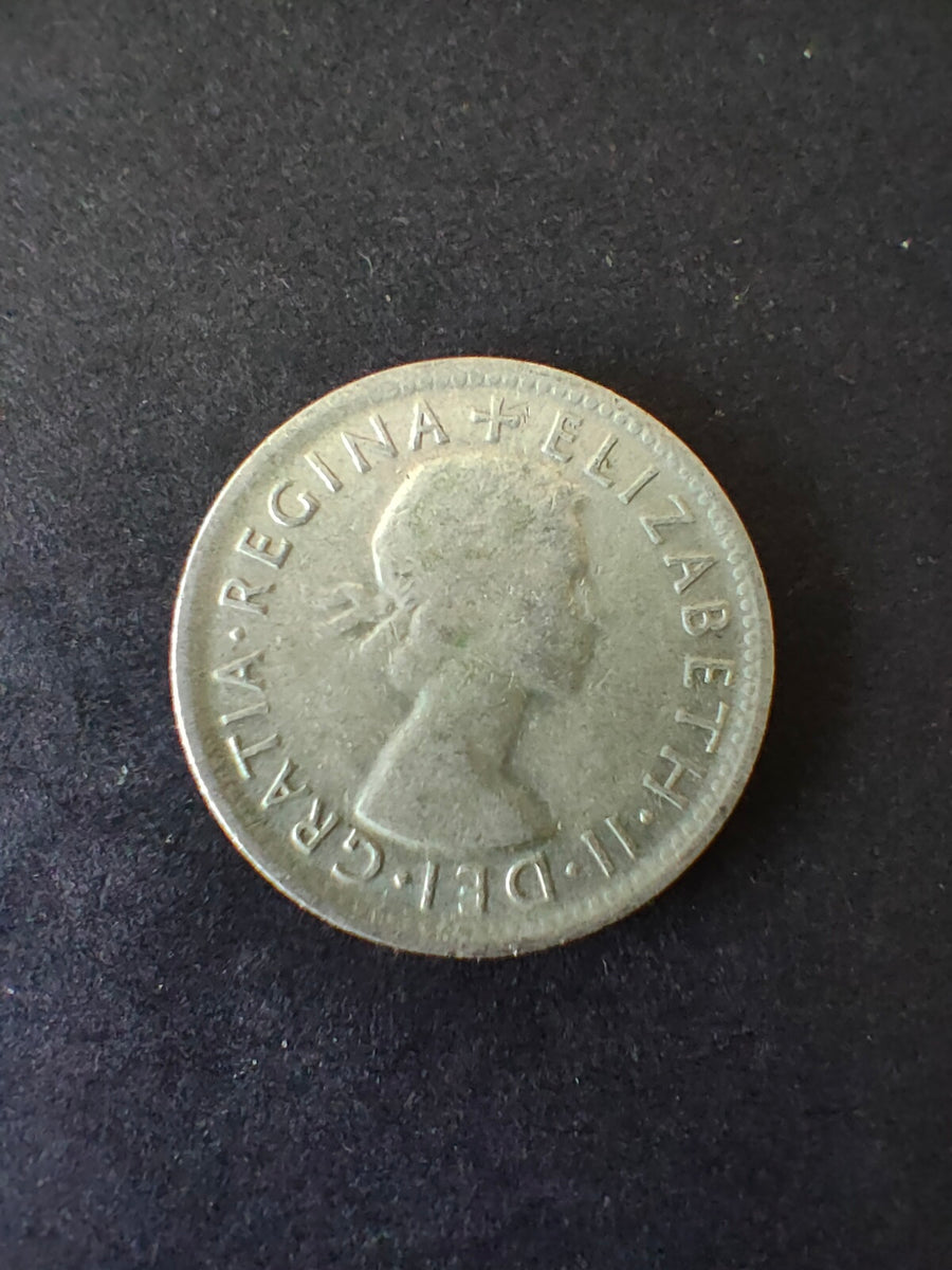 Australia 1954 1/- One Shilling silver coin Fine Condition – Shields ...