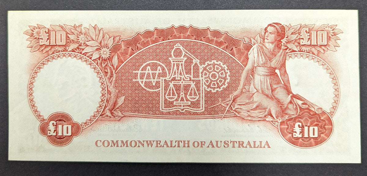 Australia Banknote 1960 R63 £10 Ten Pounds Coombs/Wilson CFU Uncircula ...