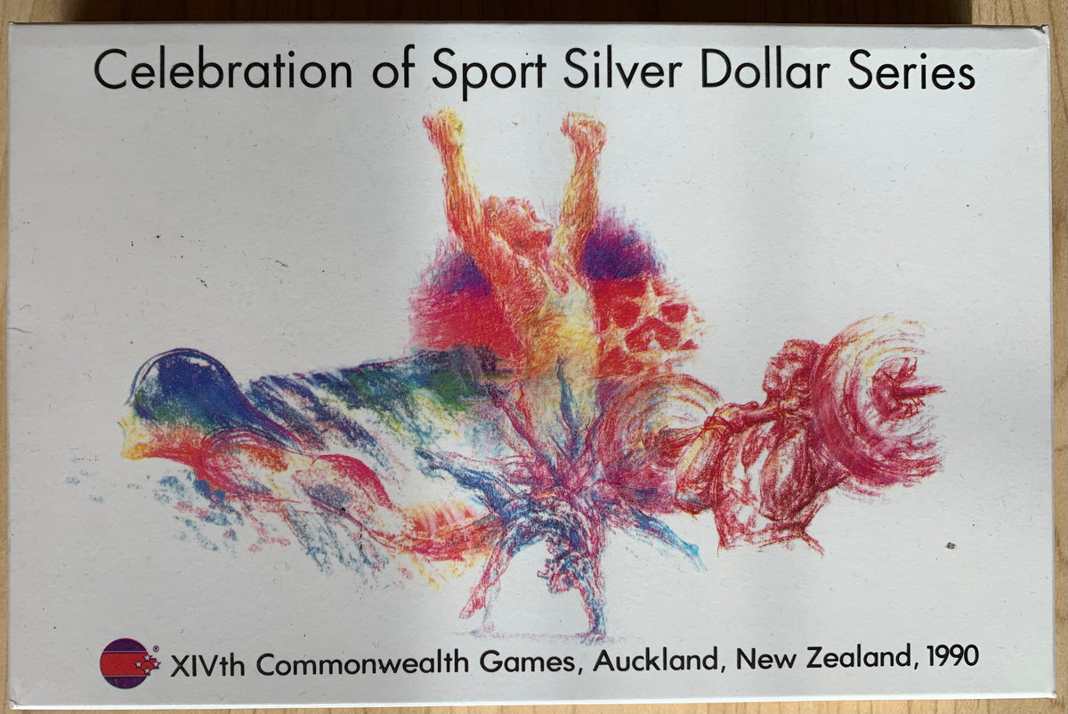 New Zealand 1990 Commonwealth Games Silver Proof Coin Set of 4 x $1 ...
