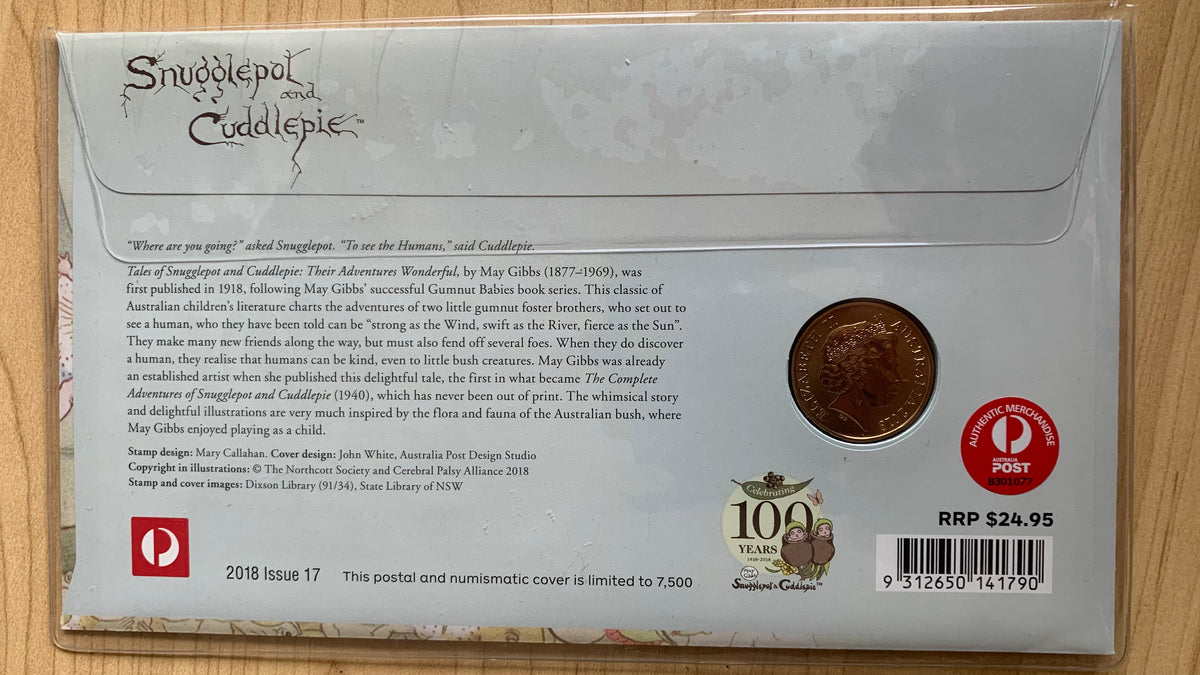 2018 Snugglepot and Cuddlepie PNC with $1 coin – Shields Stamps & Coins