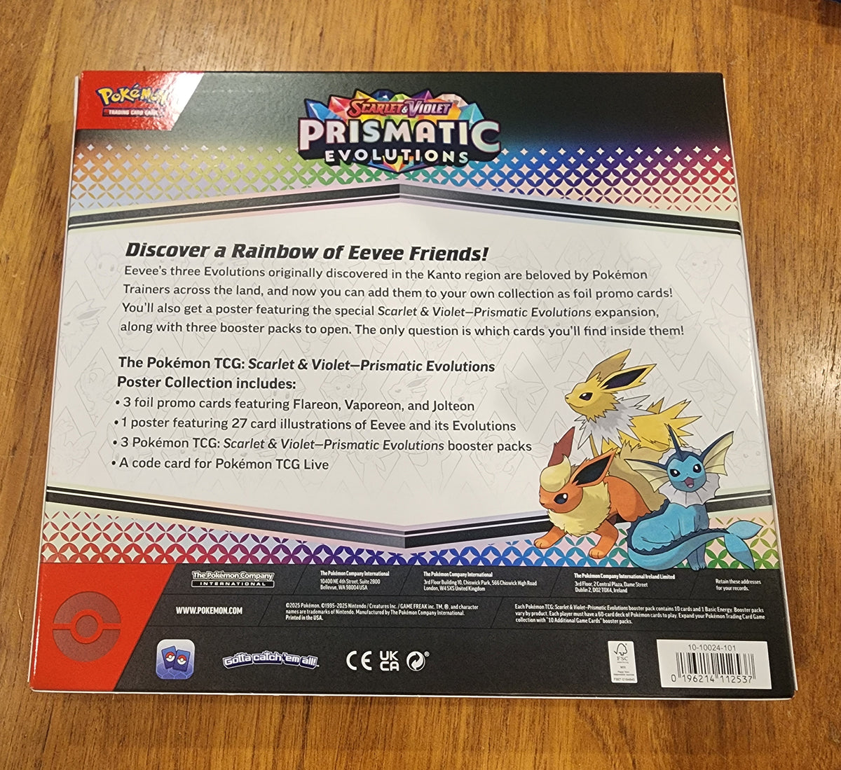 Pokemon TCG: Scarlet & Violet Prismatic Evolutions Poster Collection B ...