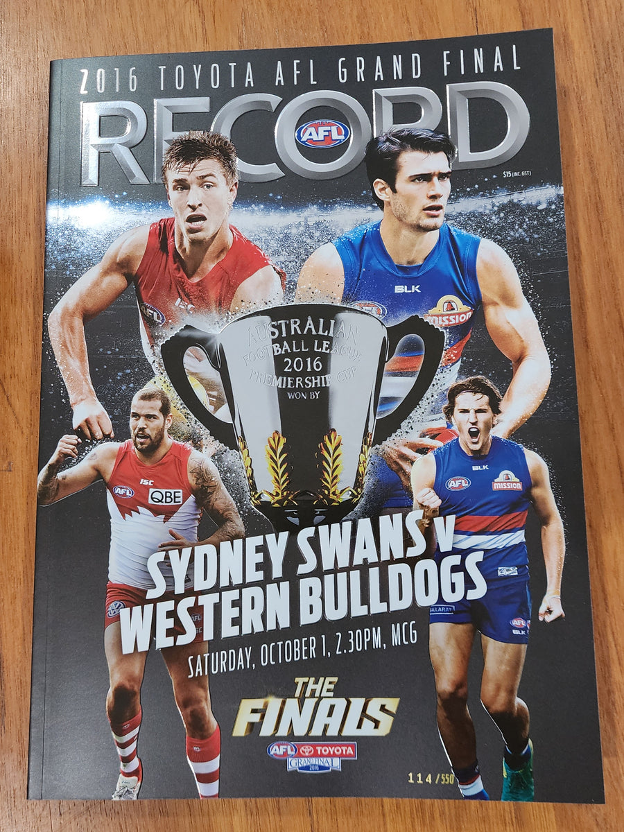 2016 Limited Edition Toyota AFL Grand Final Record and Bulldogs Poster ...
