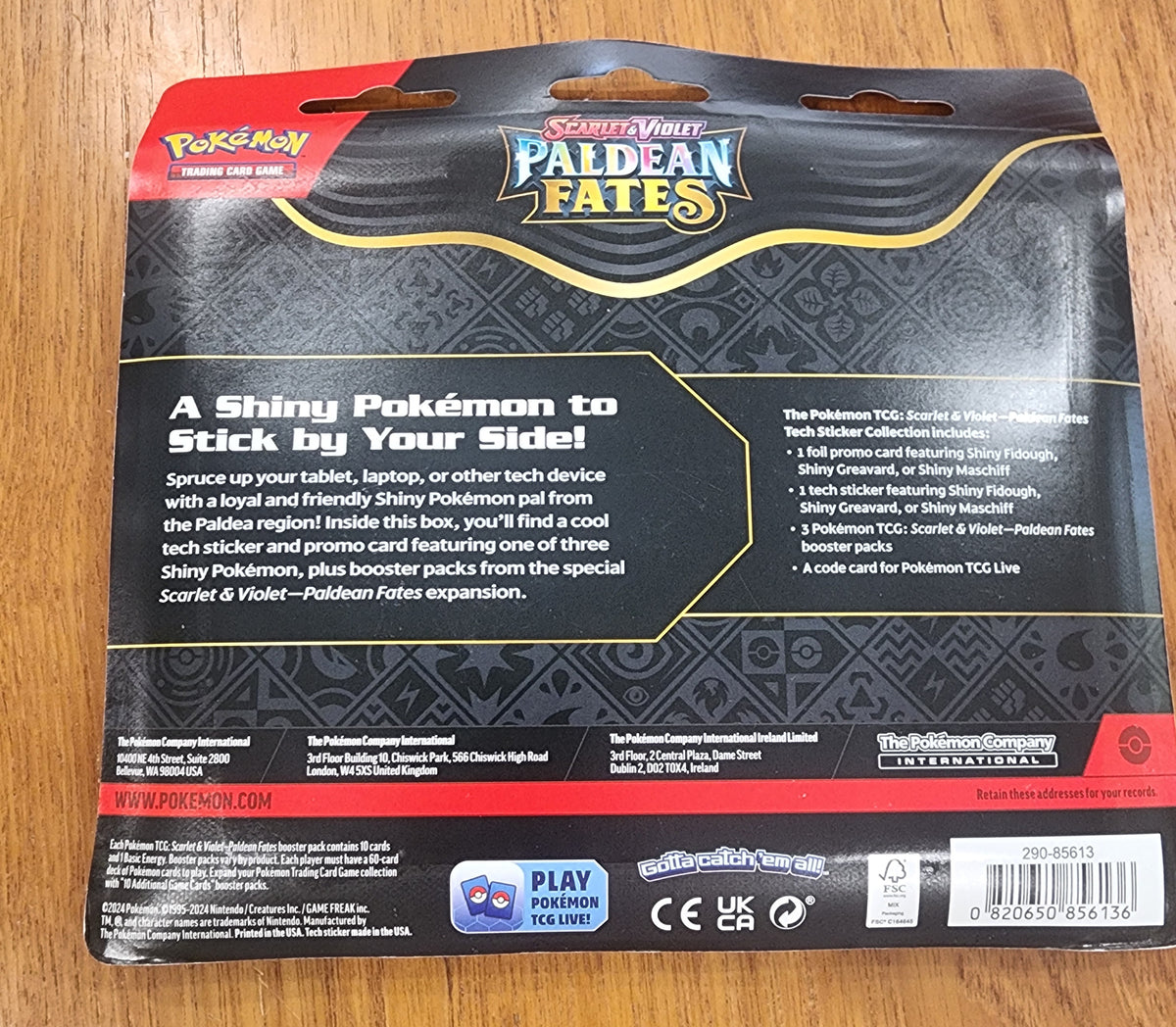 Pokemon TCG Paldean Fates Tech Sticker Collection 3 Packs - Greavard ...