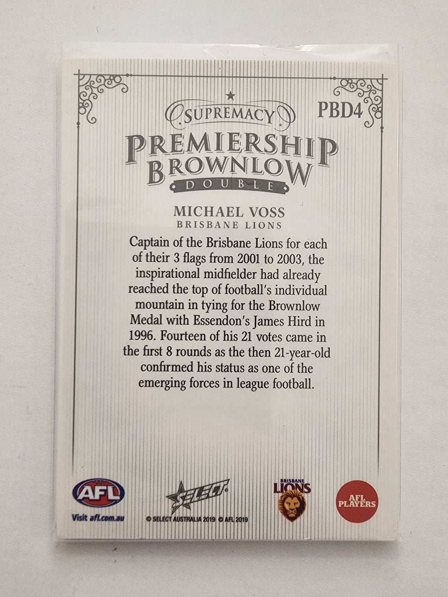 2019 AFL Select Supremacy Premiership Brownlow Double Michael Voss Bri ...