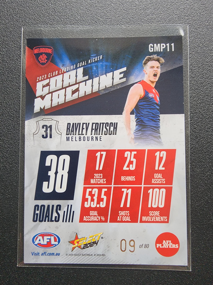 2024 AFL Select Goal Machine Bayley Fritsch Melbourne LOW 9/80 ...