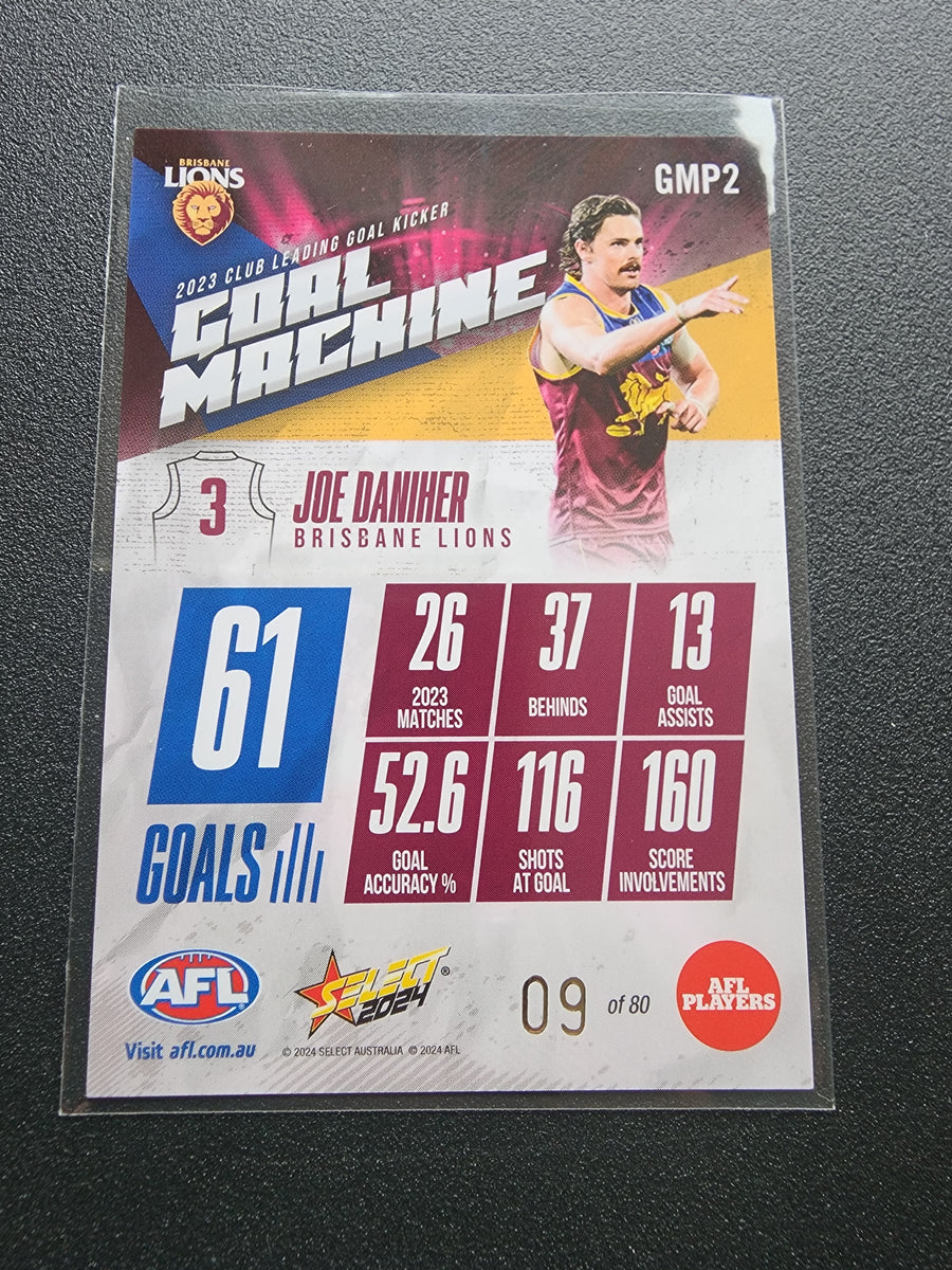2024 AFL Select Goal Machine Joe Daniher Brisbane LOW 9/80 – Shields ...