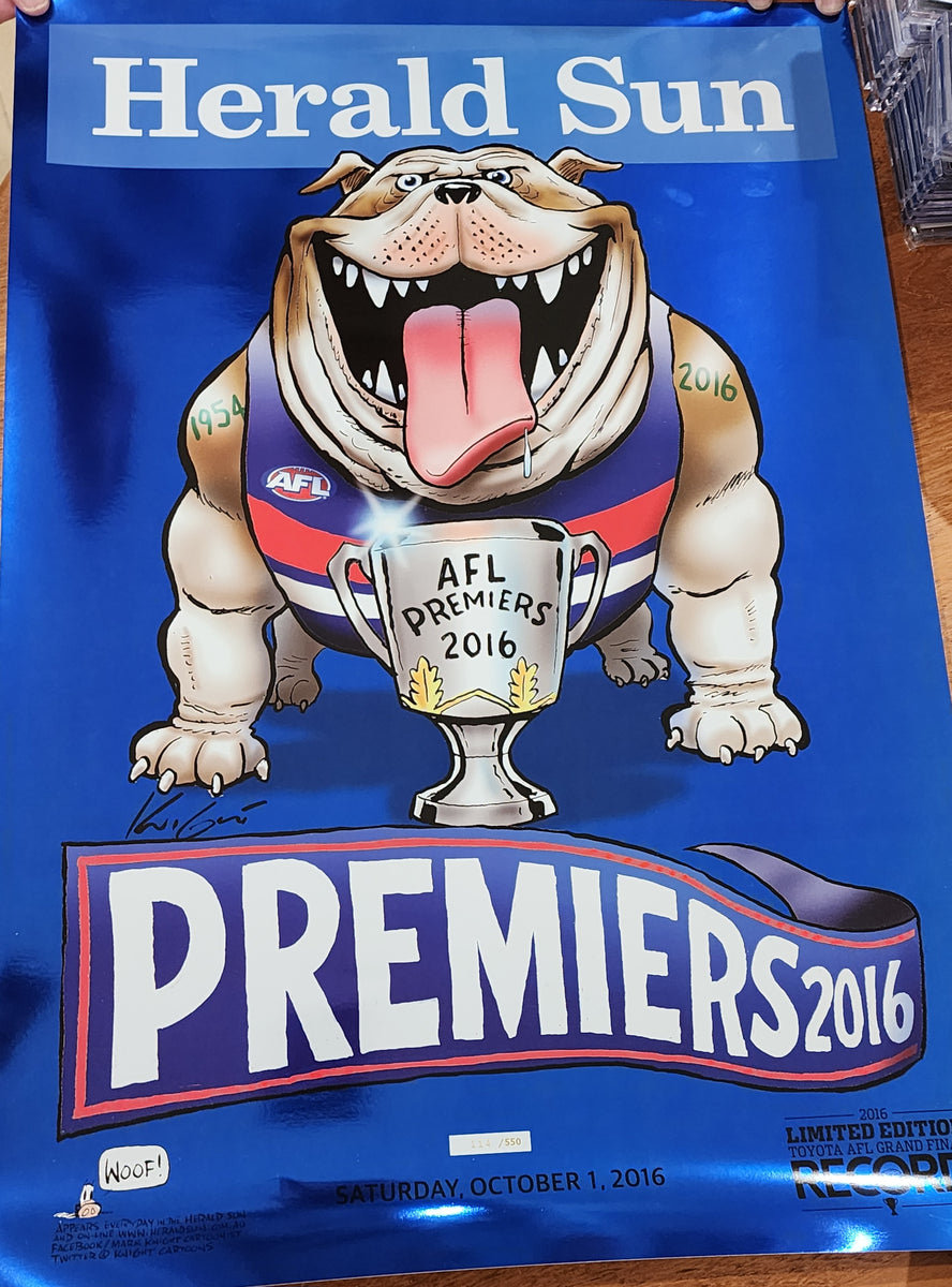 2016 Limited Edition Toyota AFL Grand Final Record and Bulldogs Poster ...