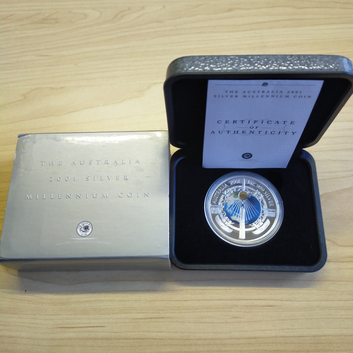 2001 Perth Mint $1 The Australian 2001 Silver Millennium Coin 1oz .999 ...