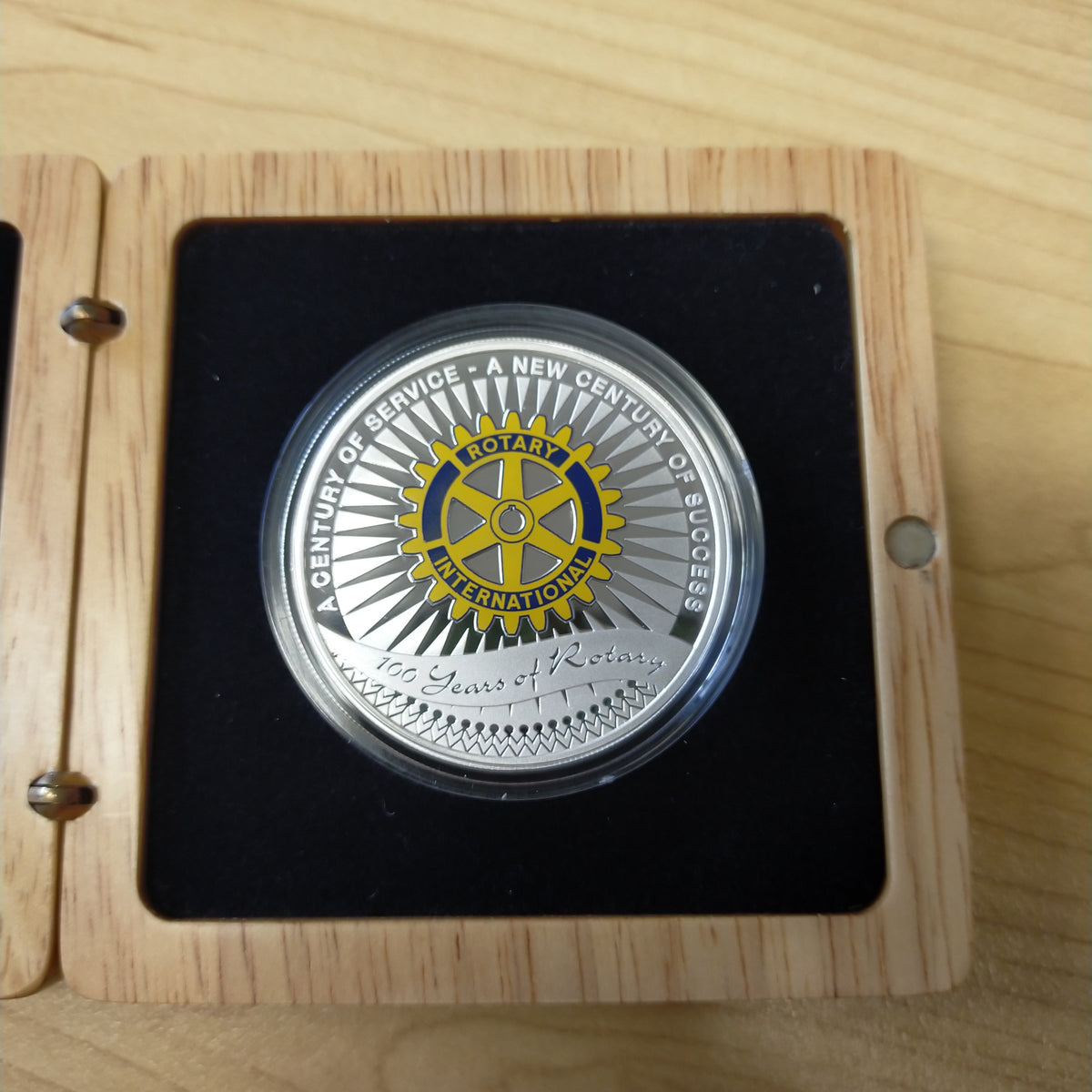 Australia 2005 Perth Mint 100 Years of Rotary 1oz $1 Silver Proof Coin ...