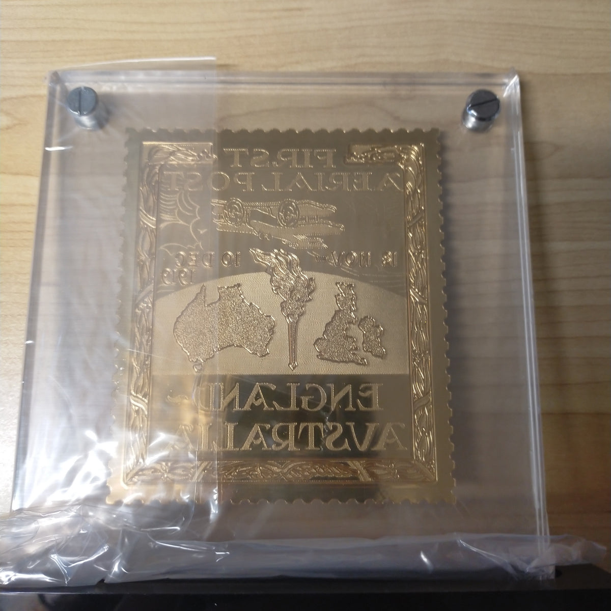 First Aerial Post Vignette Limited Edition 24 Carat Gold Centenary Tri ...