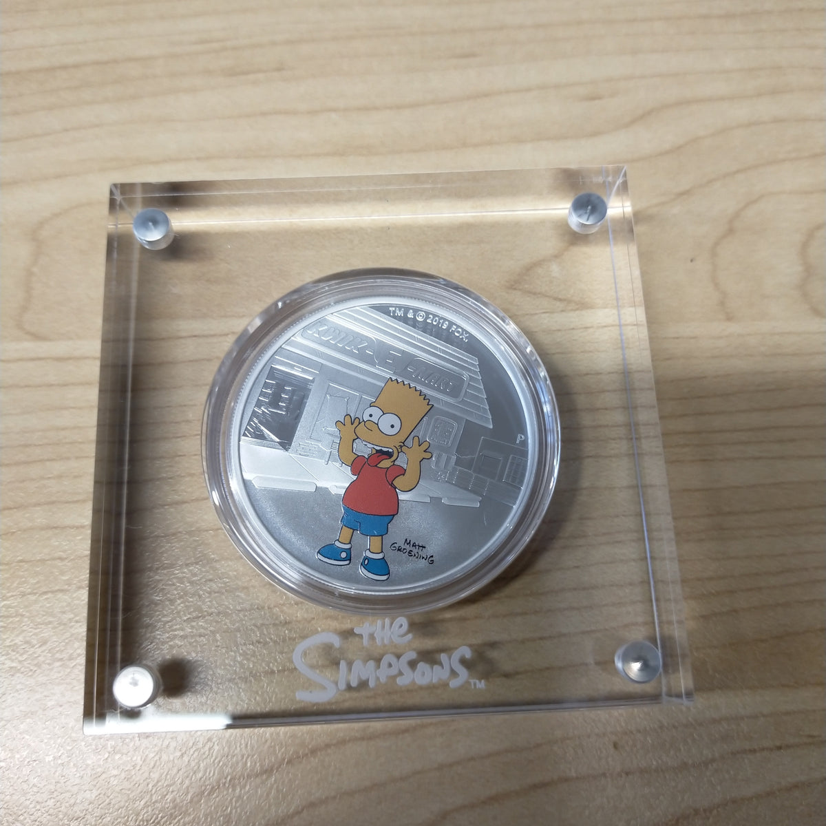 Australia 2019 Perth Mint The Simpsons Bart Simpson 1oz Silver Proof C ...